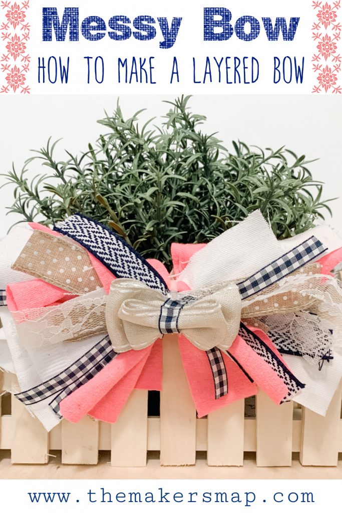 Easy DIY Layered Messy Bow - Farmhouse Style DIY's