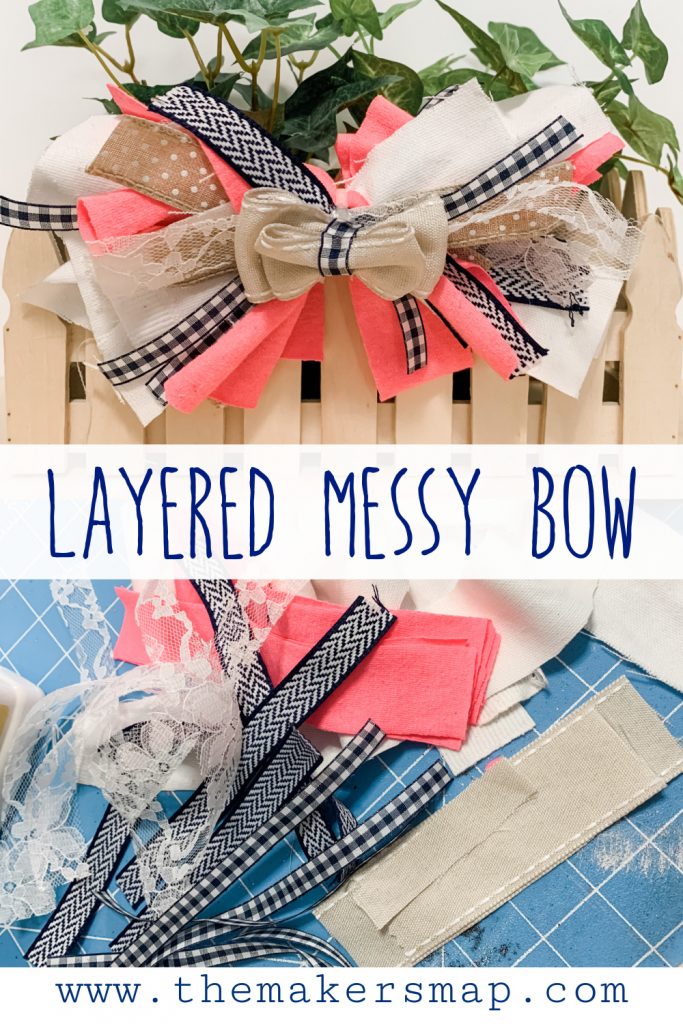 Easy DIY Layered Messy Bow - Farmhouse Style DIY's