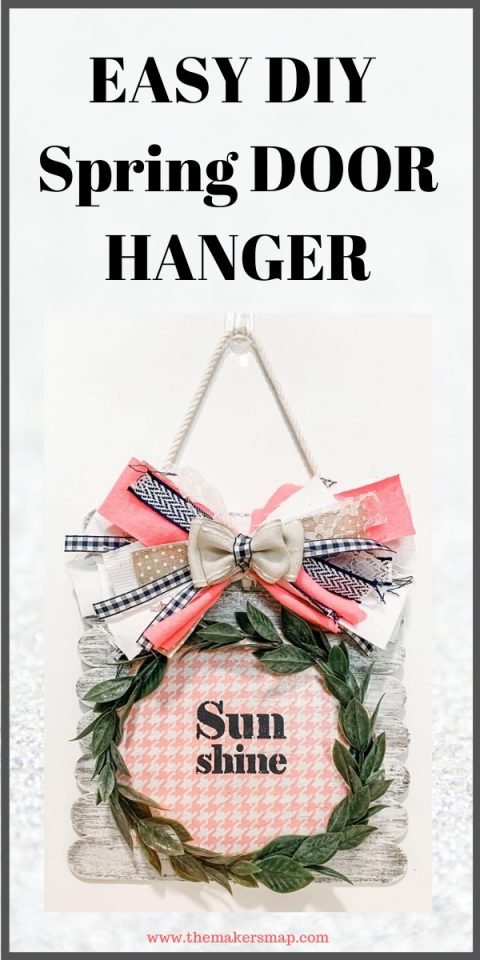 Fun and Easy DIY Spring Door Hanger - Farmhouse Style DIY's