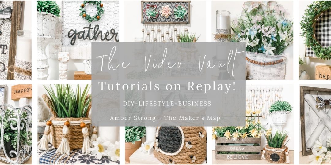 DIY Video Tutorial Vault for easy decor and craft ideas