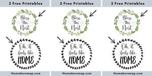 DIY Farmhouse Decor with Free Printable - Easy DIY Decor Tutorial
