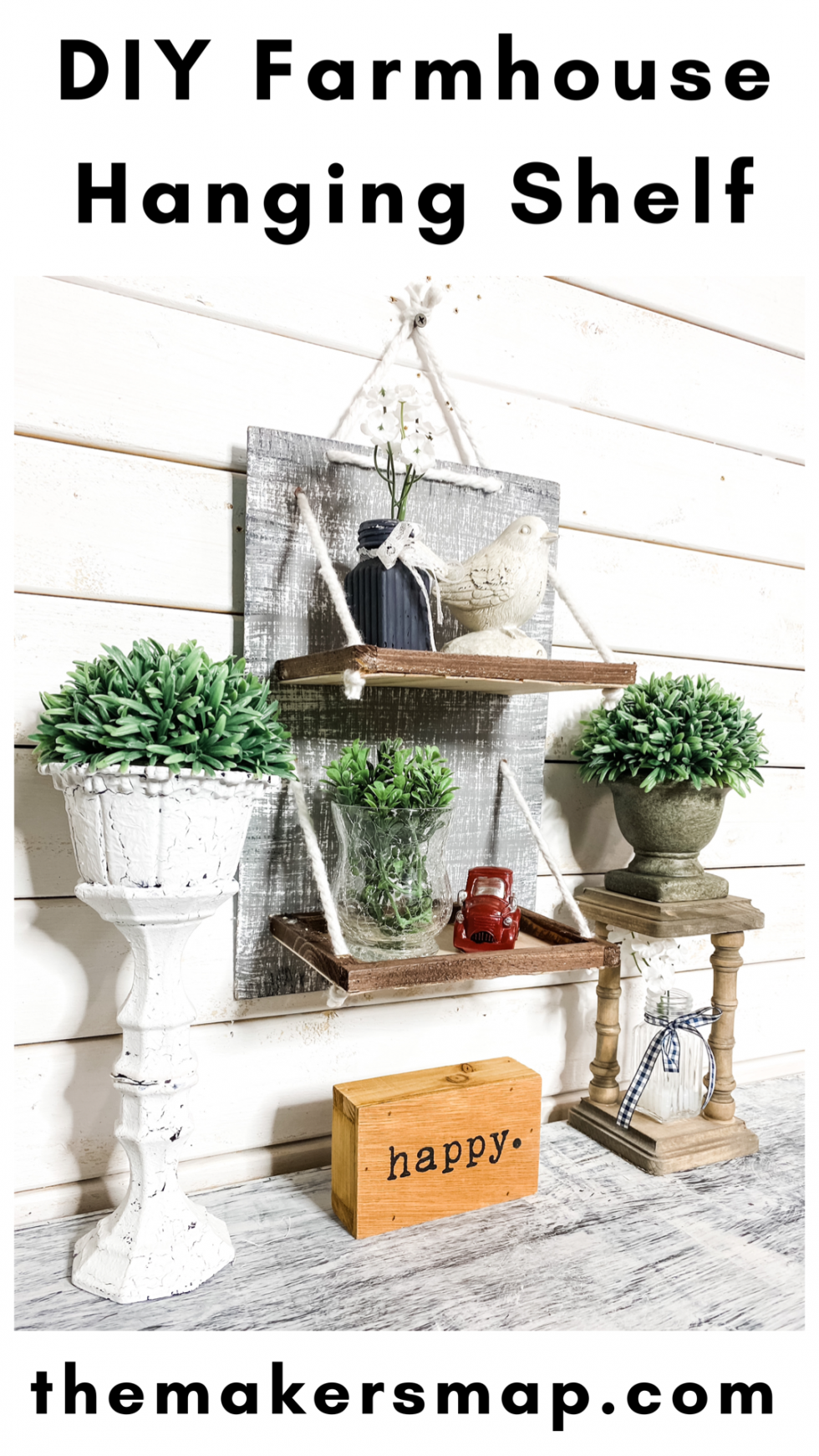 How to make a Dollar Tree DIY Hanging Shelf for your home