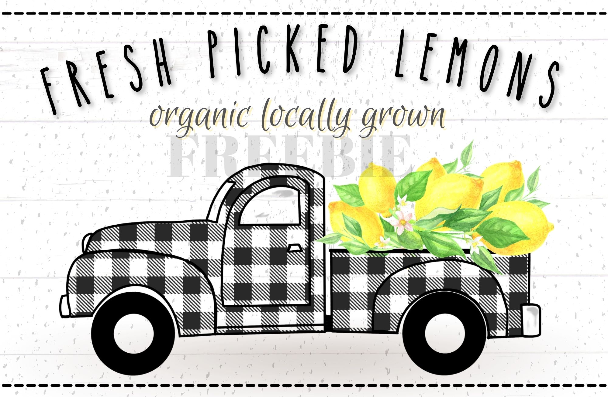 Get a Free Lemon Truck Printable to create pretty Lemon DECOR