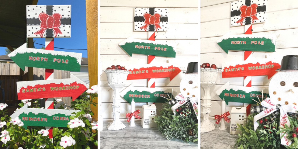 How to make a Dollar Tree Outdoor Christmas Sign