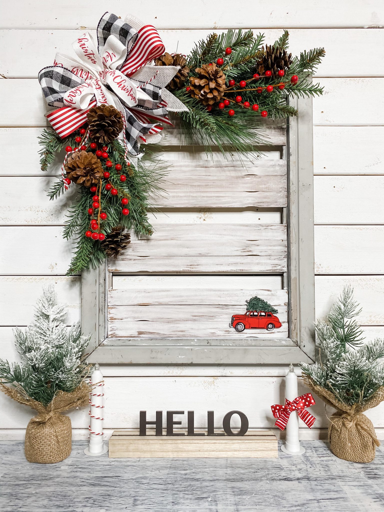 How to make DIY Farmhouse Christmas Frame Easy