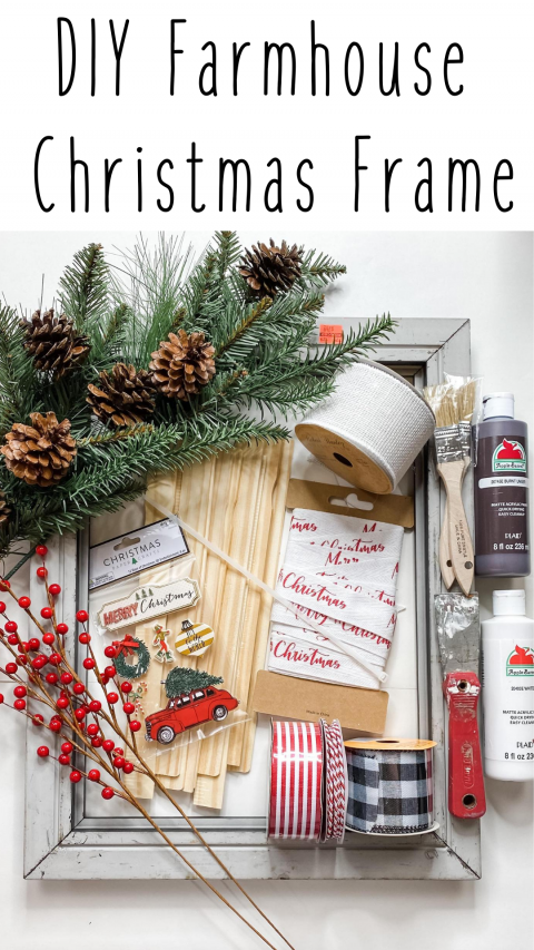 How to make DIY Farmhouse Christmas Frame Easy