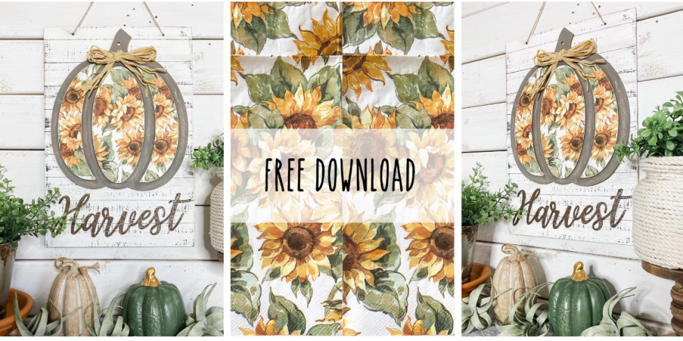 Get this Free Sunflower Printable for Fall to create decor