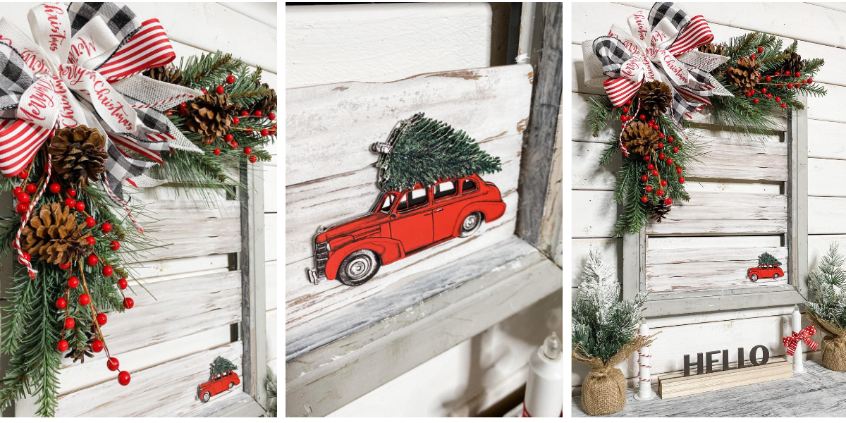 How to make DIY Farmhouse Christmas Frame Easy