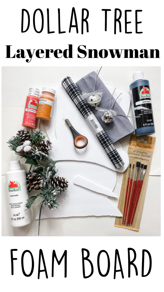 How to make DIY Foam Board Layered Snowman Cutout