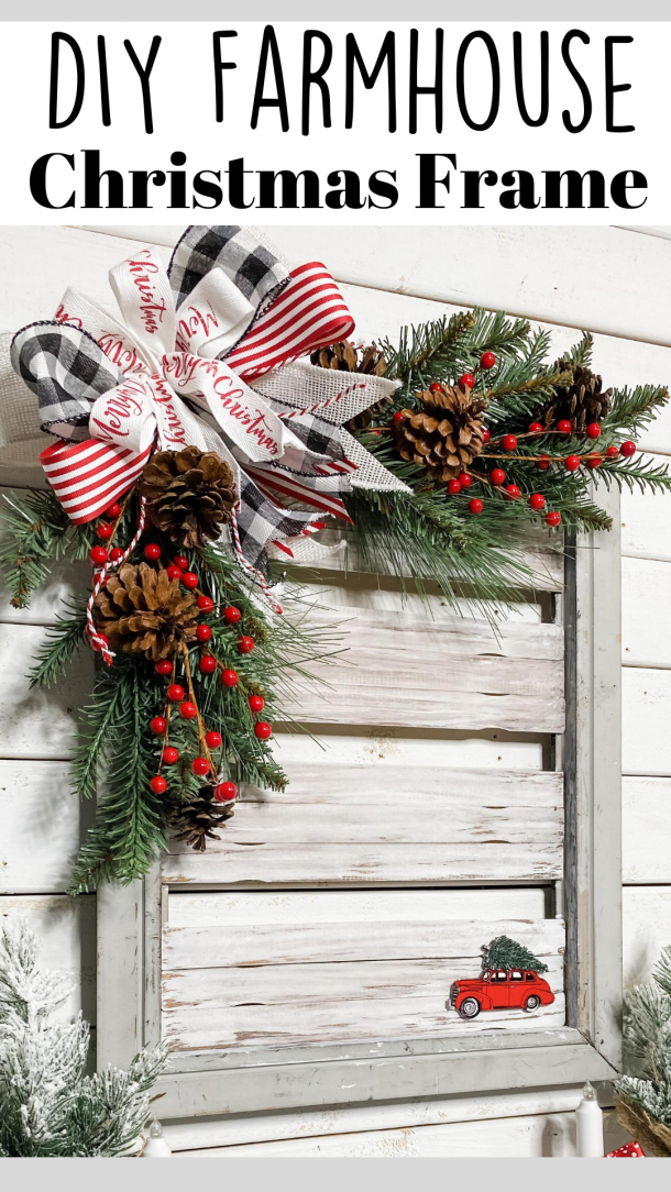 How to make DIY Farmhouse Christmas Frame Easy