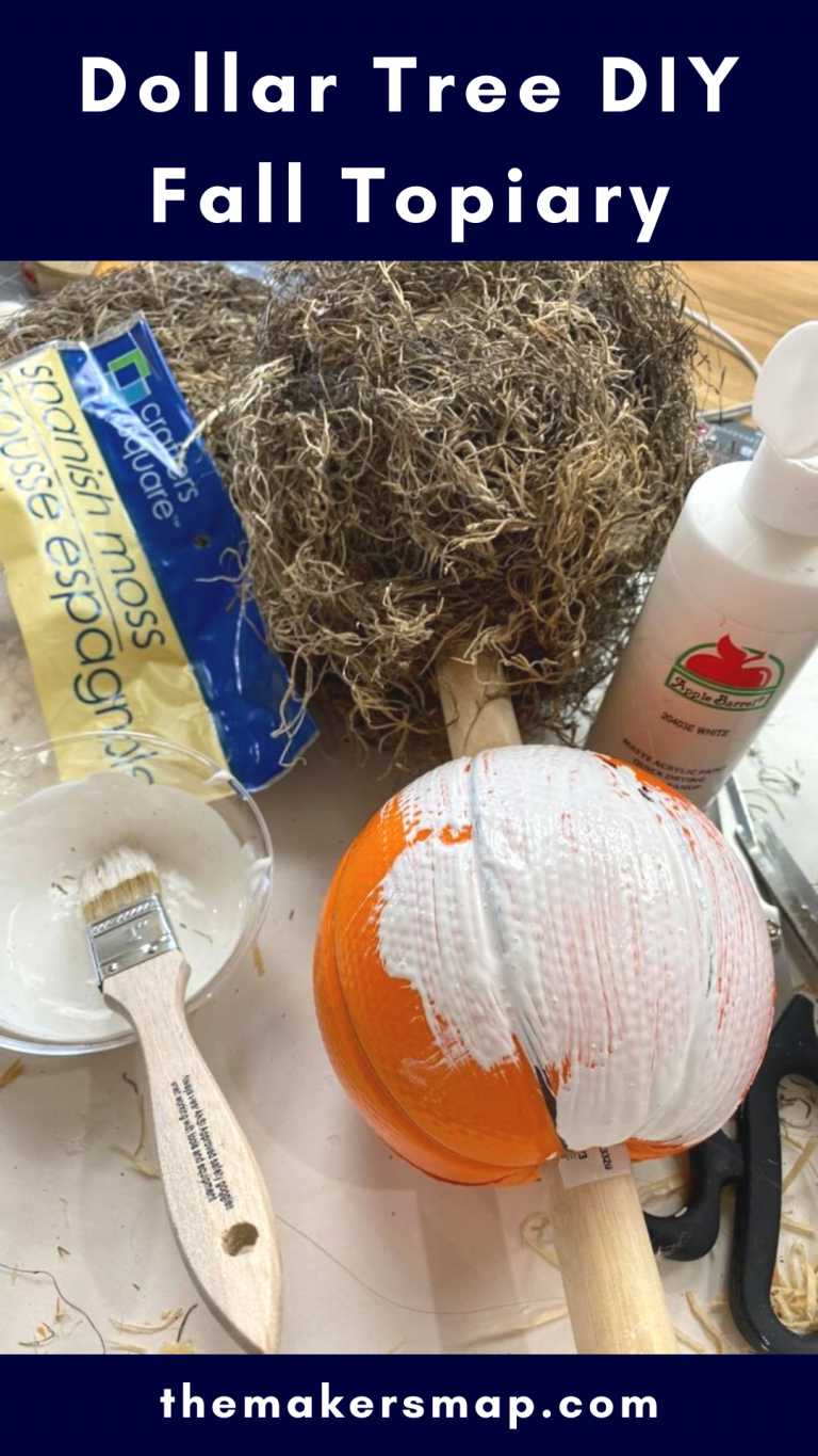 How to make a DIY Dollar Tree Fall Topiary for Craftathon