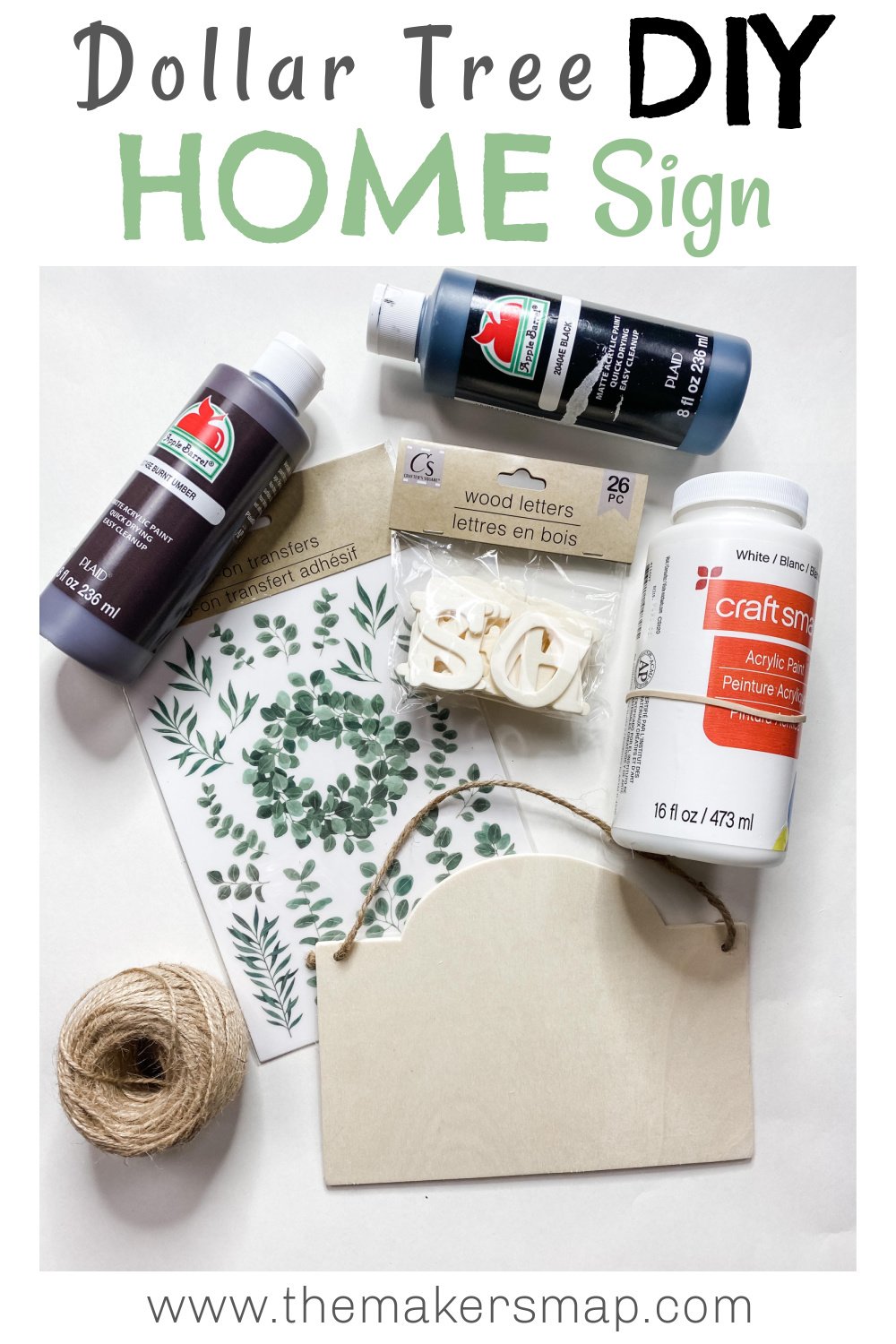 How to make a Dollar Tree Buffalo Check Home Sign DIY