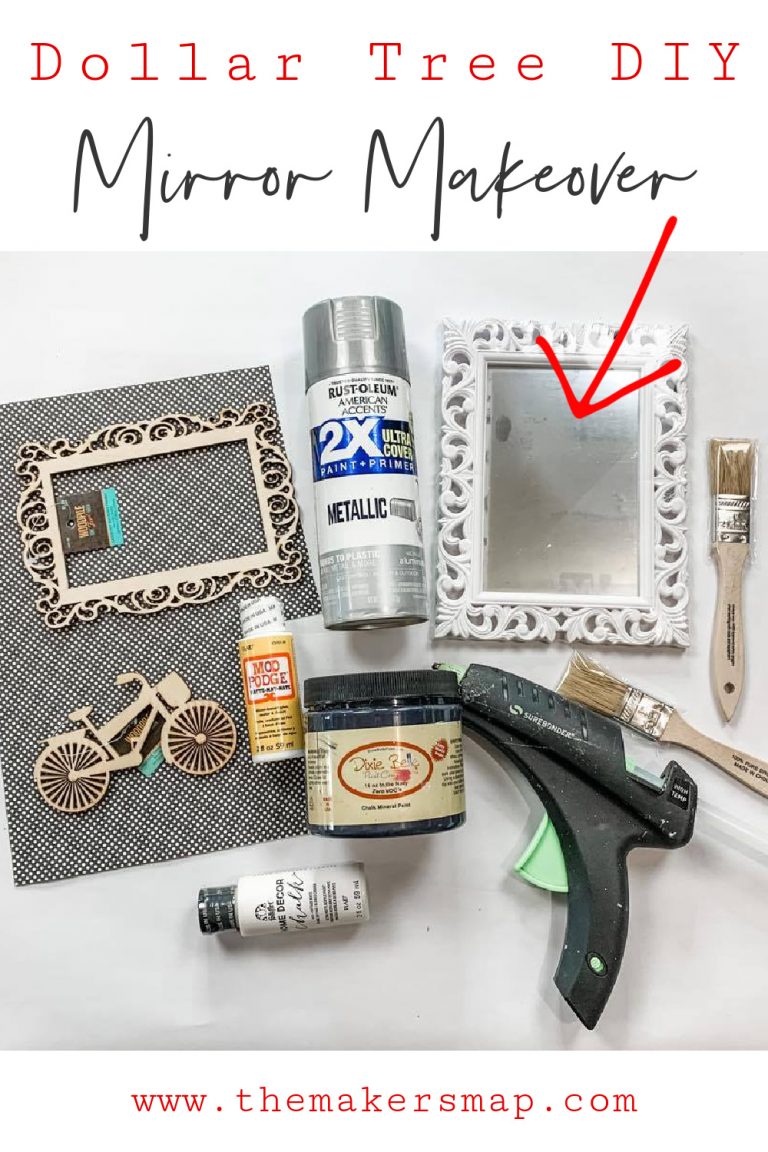 Dollar Tree Mirror Farmhouse Makeover - Easy DIY Home Decor Tutorial