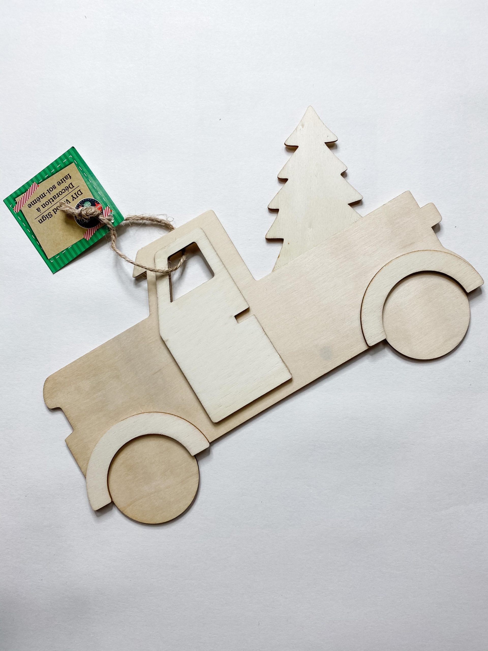 How to make an Easy Dollar Tree Christmas Truck DIY