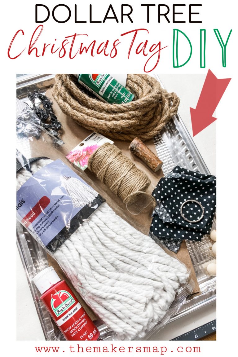 Make a Dollar Tree DIY Christmas Tag Makeover Farmhouse Style