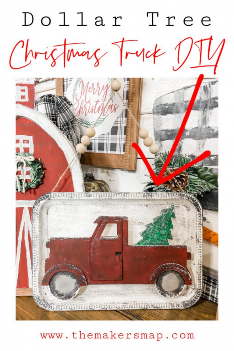 How to make an Easy Dollar Tree Christmas Truck DIY