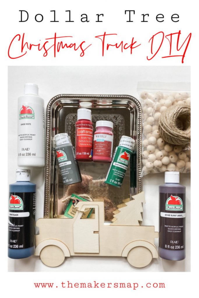 How to make an Easy Dollar Tree Christmas Truck DIY