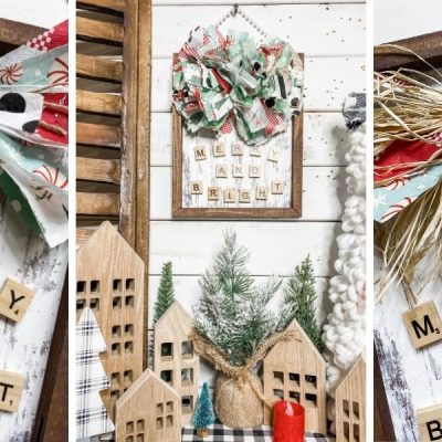 How to make a DIY Chippy Christmas Sign - DIY with Amber