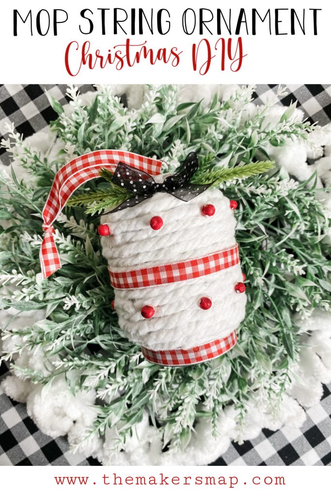 How to Make DIY Dollar Tree Mop String Christmas Ornaments