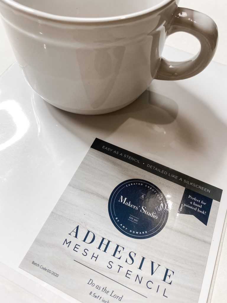 DIY Painted Stencil Design on Coffee Mug - Customized Mug