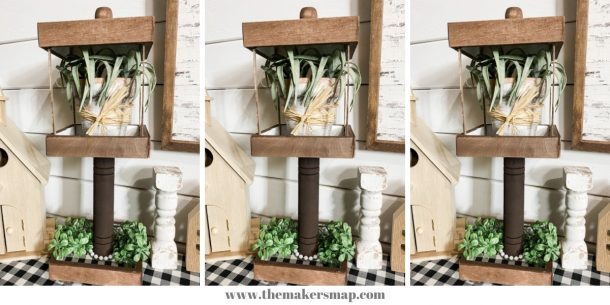 Simple and Easy DIY Dollar Tree Tabletop Light Post