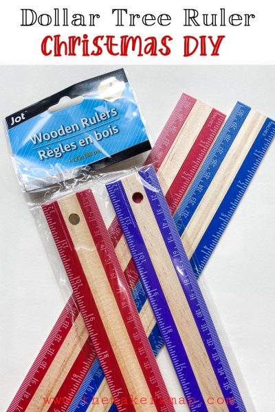 Dollar Tree Ruler Christmas Decor DIY for any budget