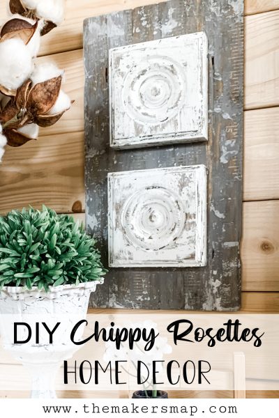 How to Make an Easy DIY Chippy Rosette Home Decor