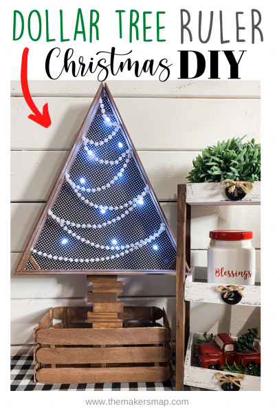 Dollar Tree Ruler Christmas Decor DIY for any budget