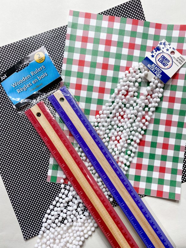 Dollar Tree Ruler Christmas Decor DIY for any budget