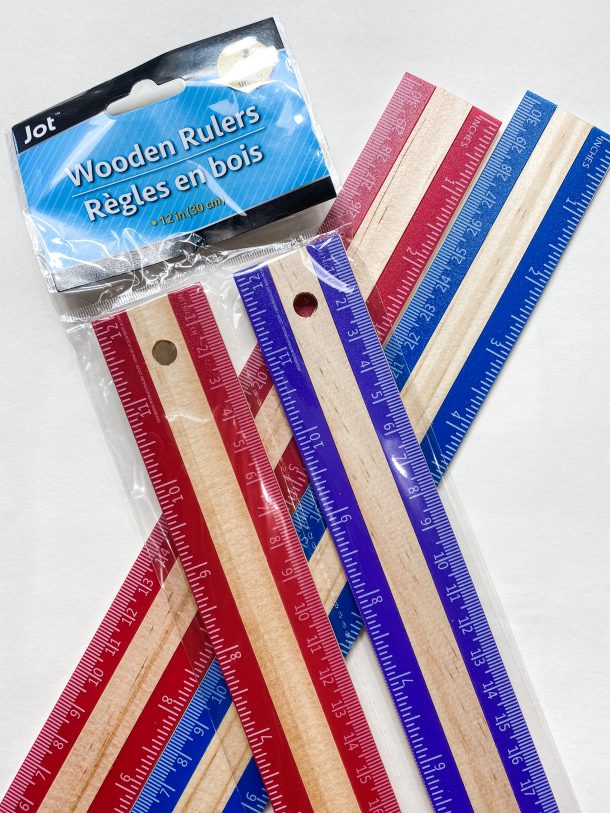 Dollar Tree Ruler Christmas Decor DIY for any budget
