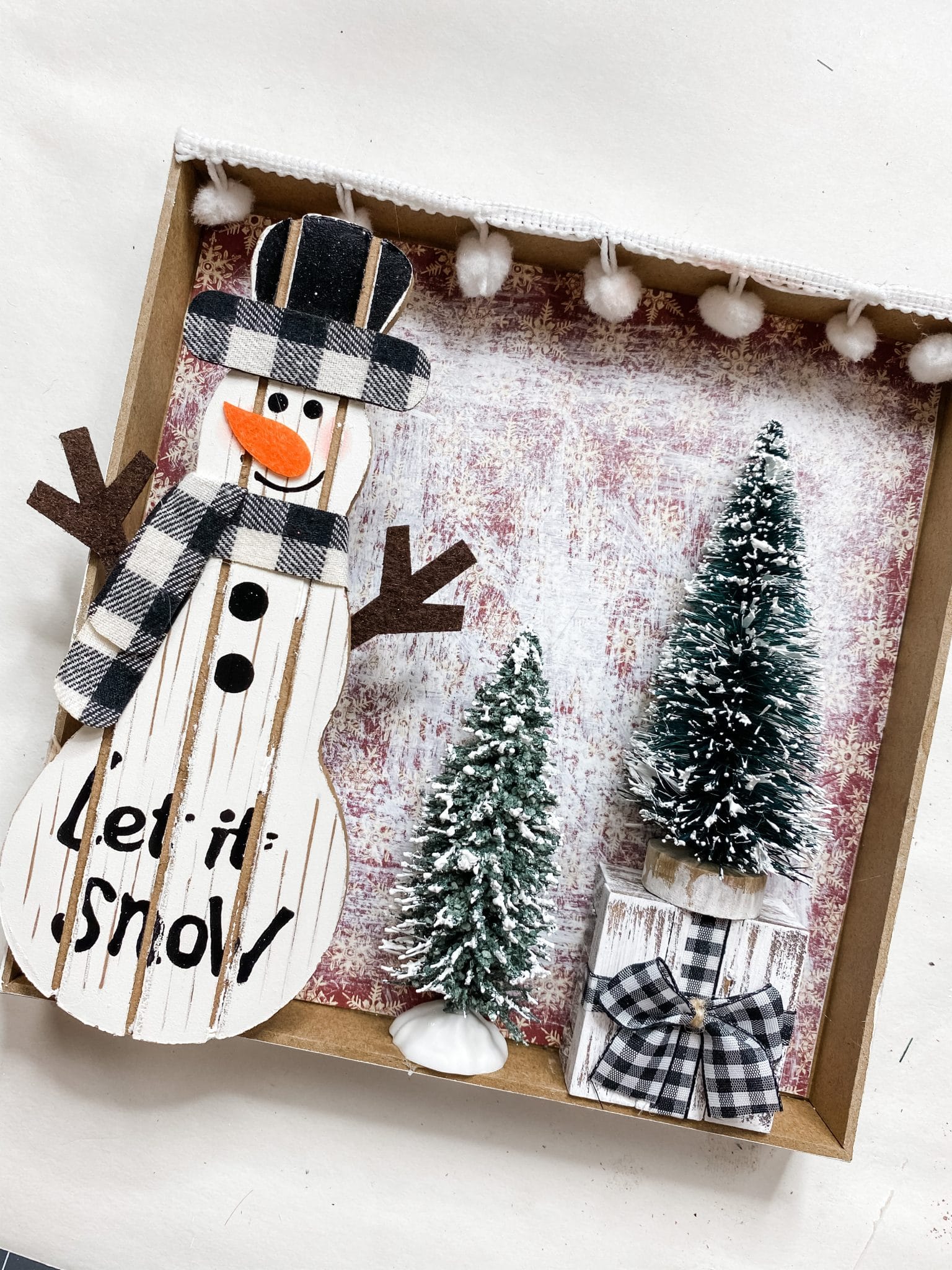 How to Make a Winter Scene with a Snowman DIY Decor