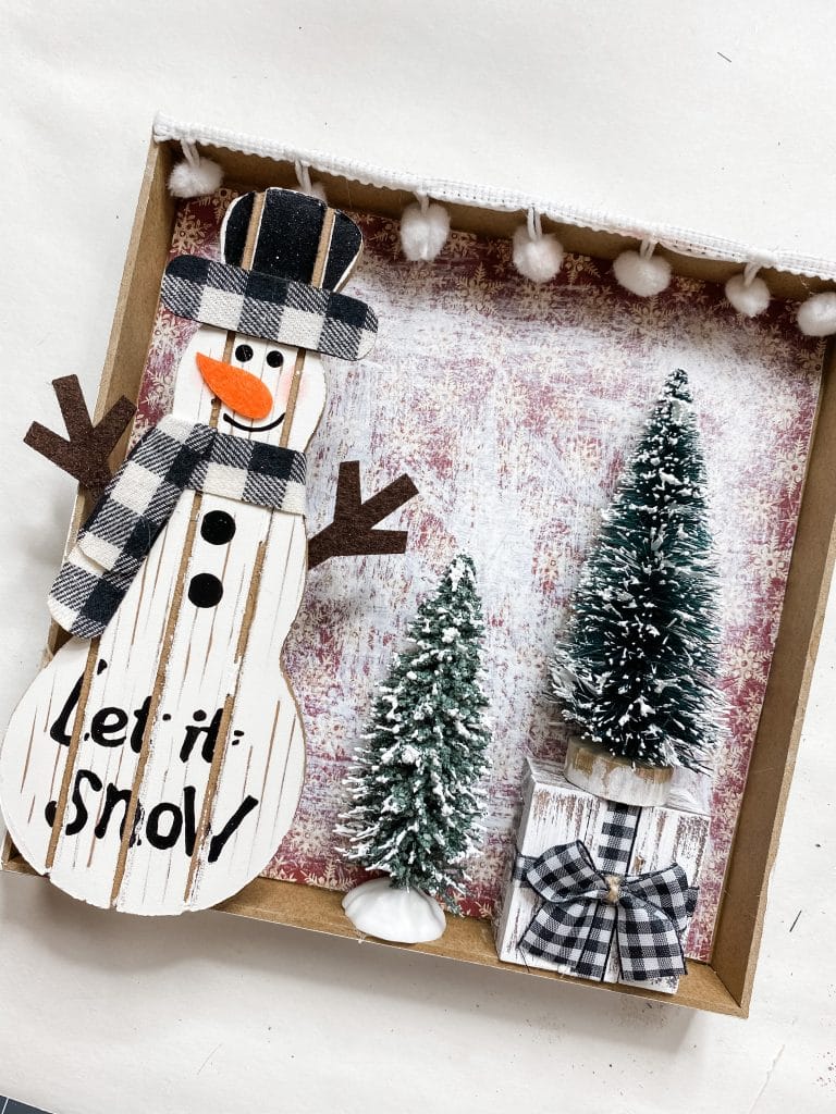 How to Make a Winter Scene with a Snowman DIY Decor