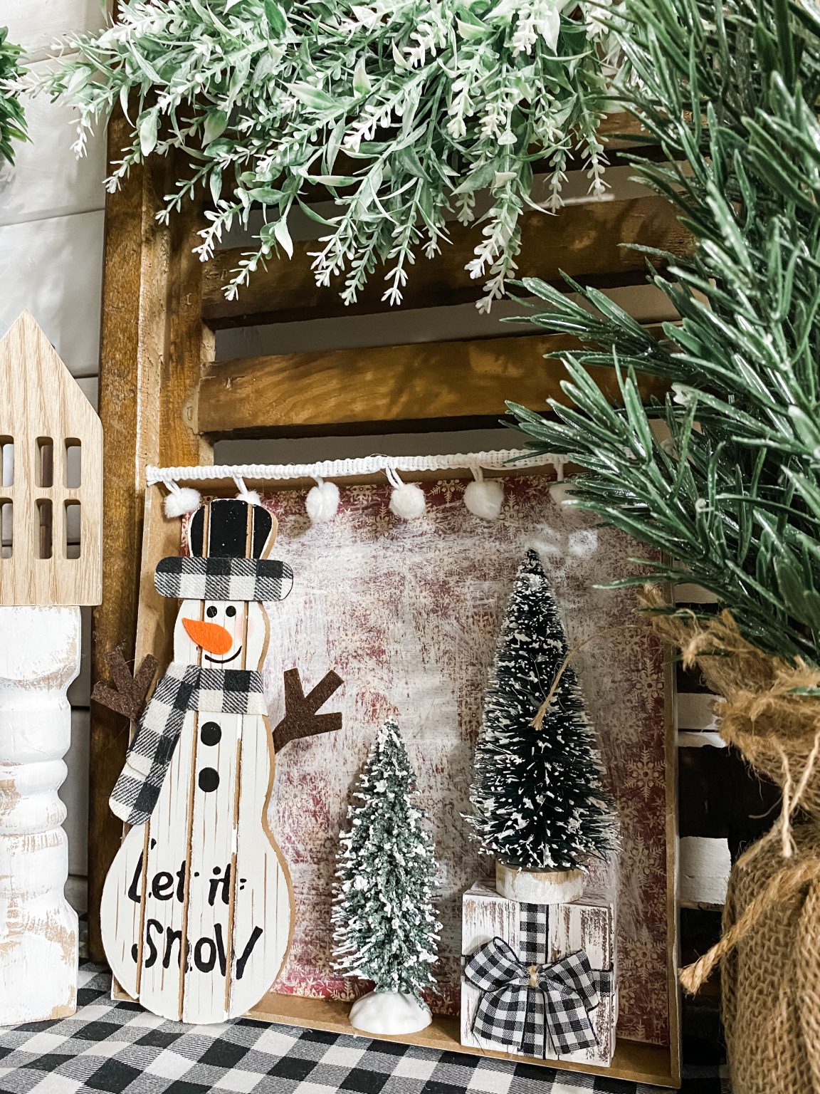 How to Make a Winter Scene with a Snowman DIY Decor