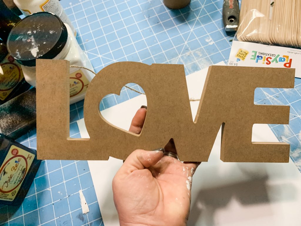 Spring Decor DIY Dollar Tree Love Sign - DIY Decor Tutorial