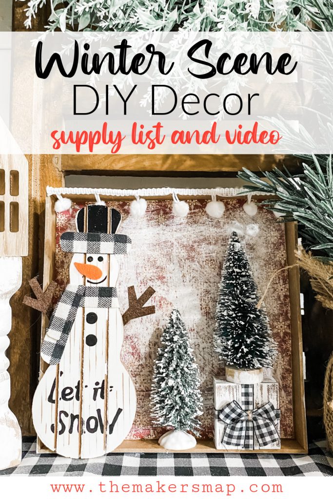 How to Make a Winter Scene with a Snowman DIY Decor