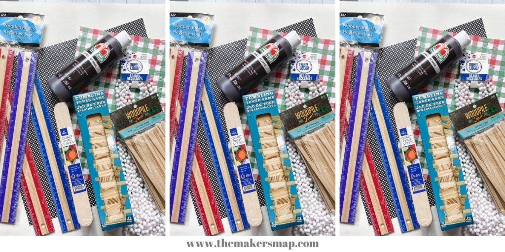 Dollar Tree Ruler Christmas Decor DIY for any budget