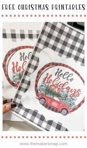 Free Christmas Printable with buffalo check