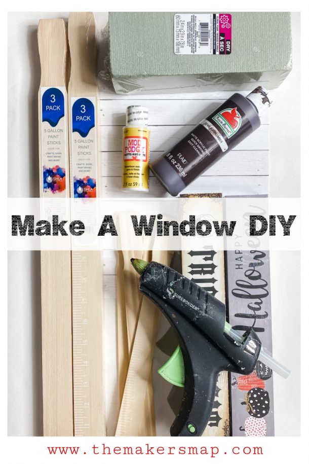 Easy Dollar Tree project - Decorative Window with flower box DIY