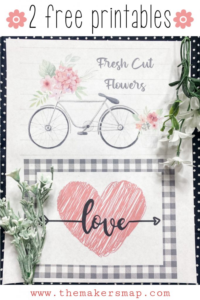 Free Bike and heart printable - Fun and Great to DIY with