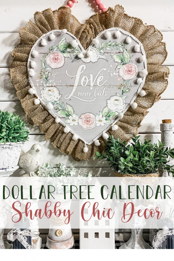 Dollar Tree Calendar DIY Shabby Chic Decor - DIY Tutorial
