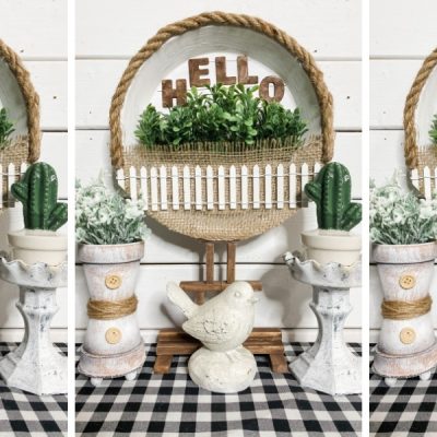 Dollar Tree Heart Spring Door Hanger - Easy DIY Tutorial