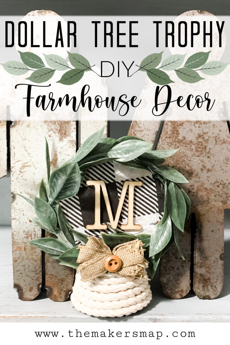 Dollar Tree Trophy DIY Farmhouse Decor - DIY Decor Tutorial