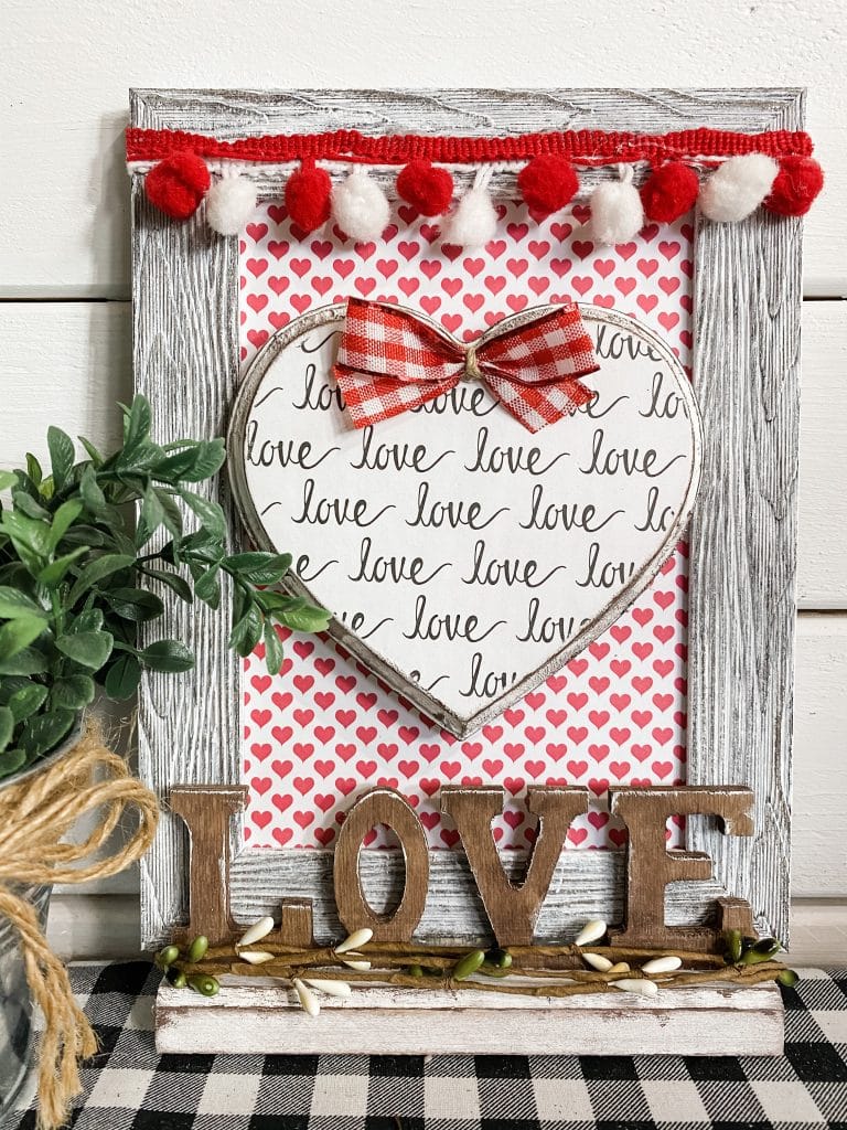 Valentine's Day DIY Love Sign - Easy Rustic DIY Decor