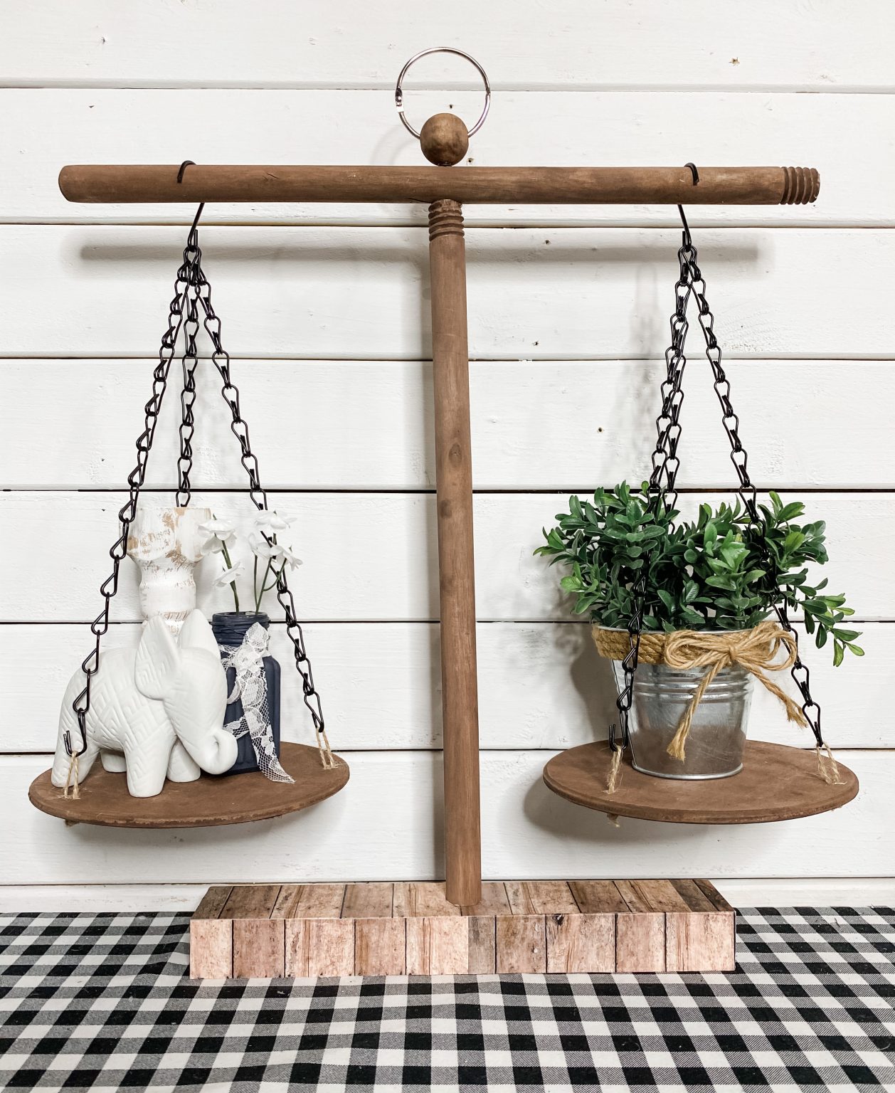 Home Decor DIY Farmhouse Scale using Dollar Tree Items