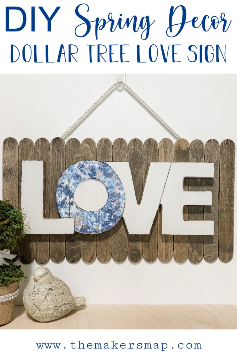 Spring Decor DIY Dollar Tree Love Sign - DIY Decor Tutorial
