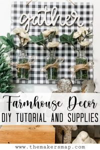 DIY Farmhouse Buffalo Check Gather Sign - DIY Tutorial
