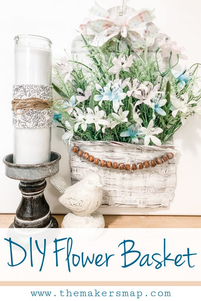 How to make a DIY Flower Basket Spring Decor - Tutorial and Supply List
