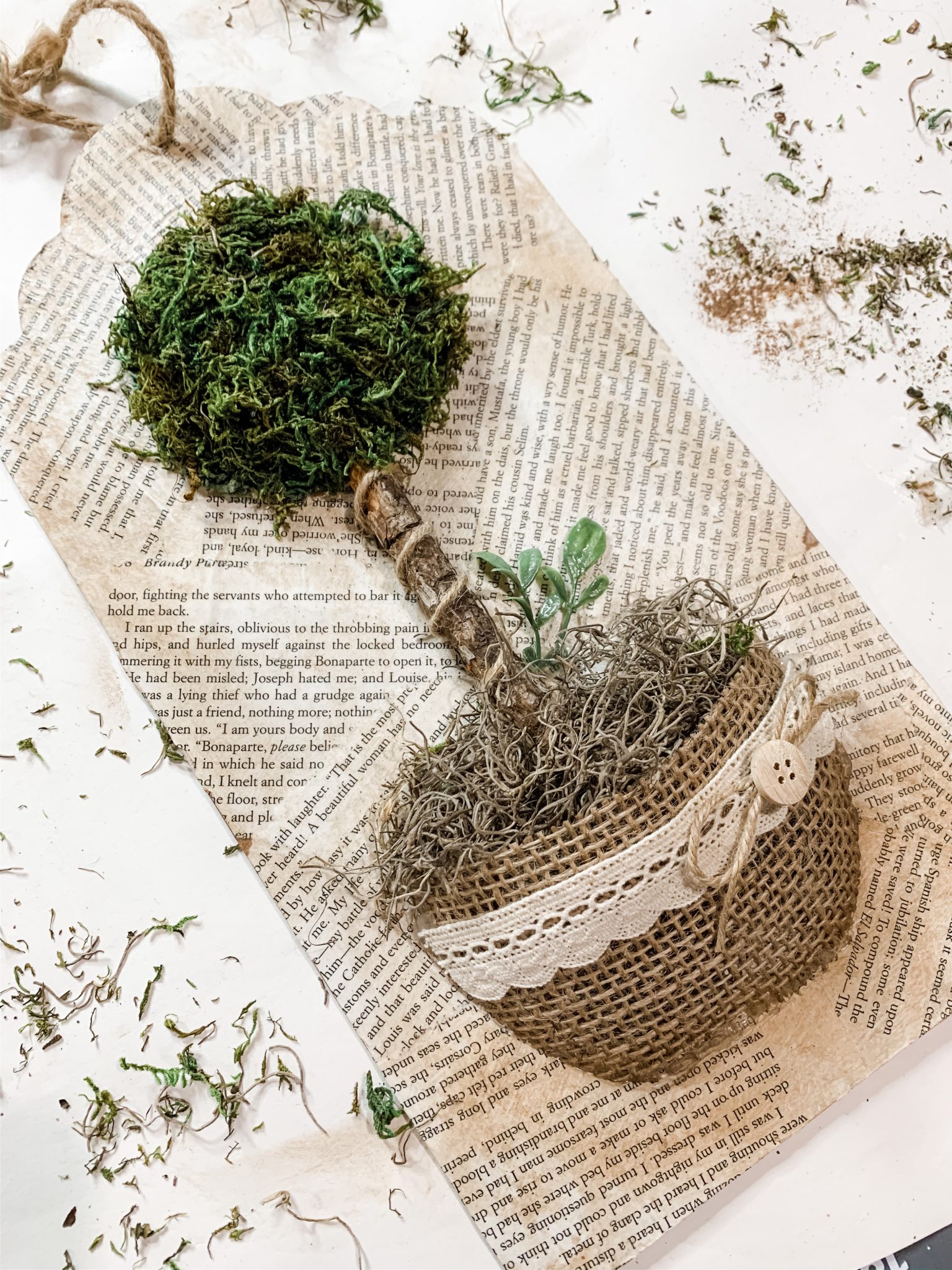 Dollar Tree DIY Topiary Wall Decor - Rustic DIY Tutorial