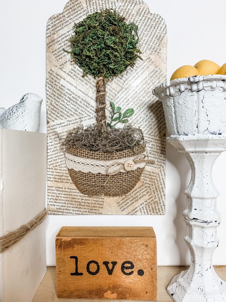 Dollar Tree DIY Topiary Wall Decor - Rustic DIY Tutorial