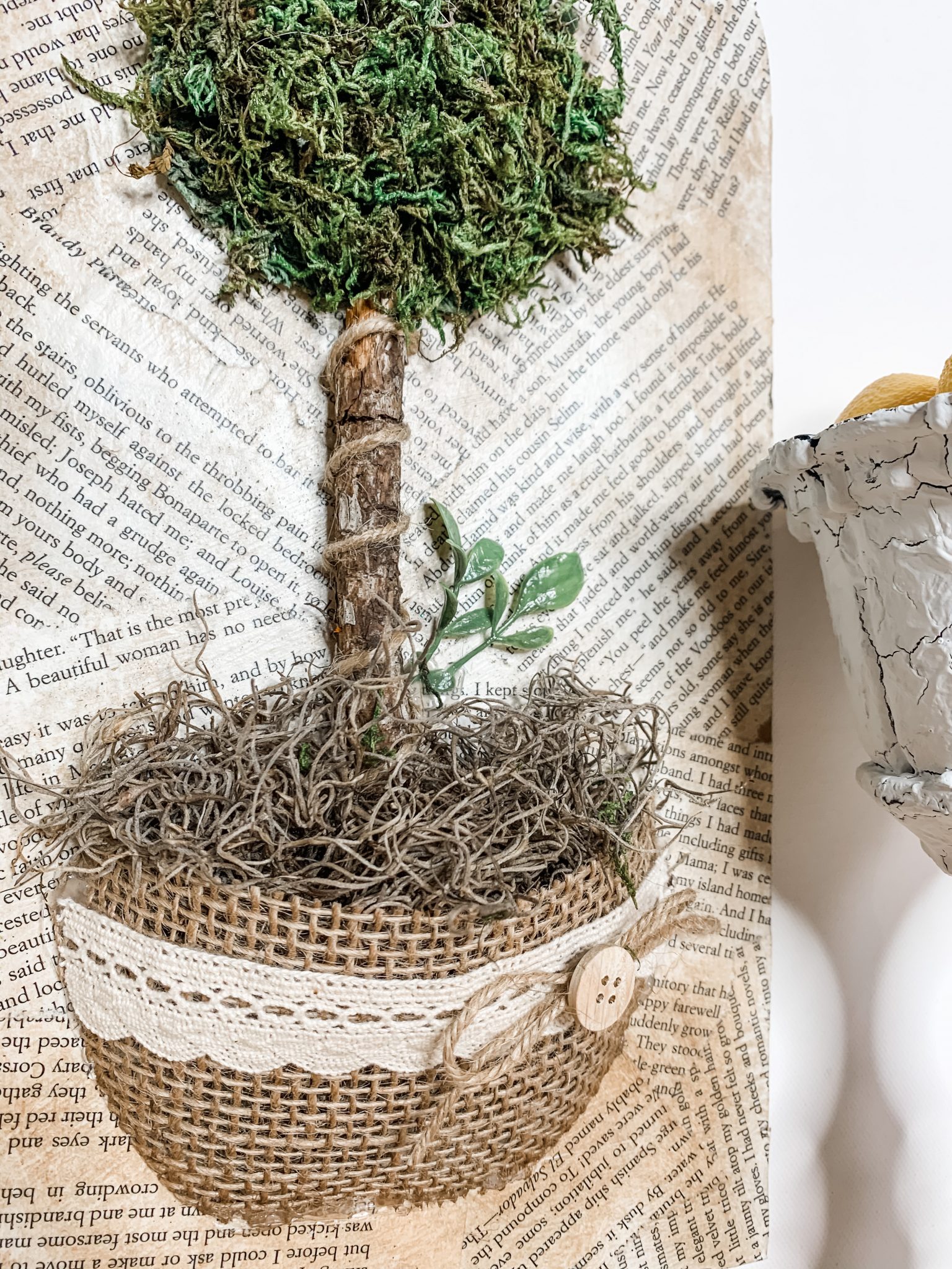 Dollar Tree DIY Topiary Wall Decor - Rustic DIY Tutorial